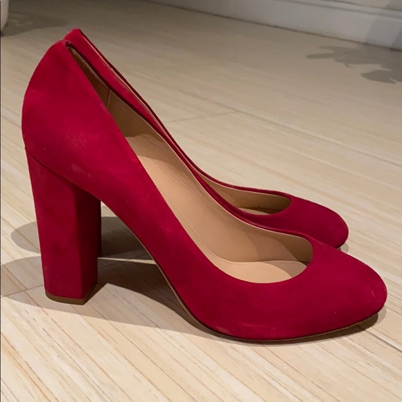 J. Crew | Shoes | Jcrew Ruby Red Heels Worn Only Once | Poshmark